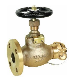 JIS F7334 Бронзовые судовые проходные Клапана под шланги для давления