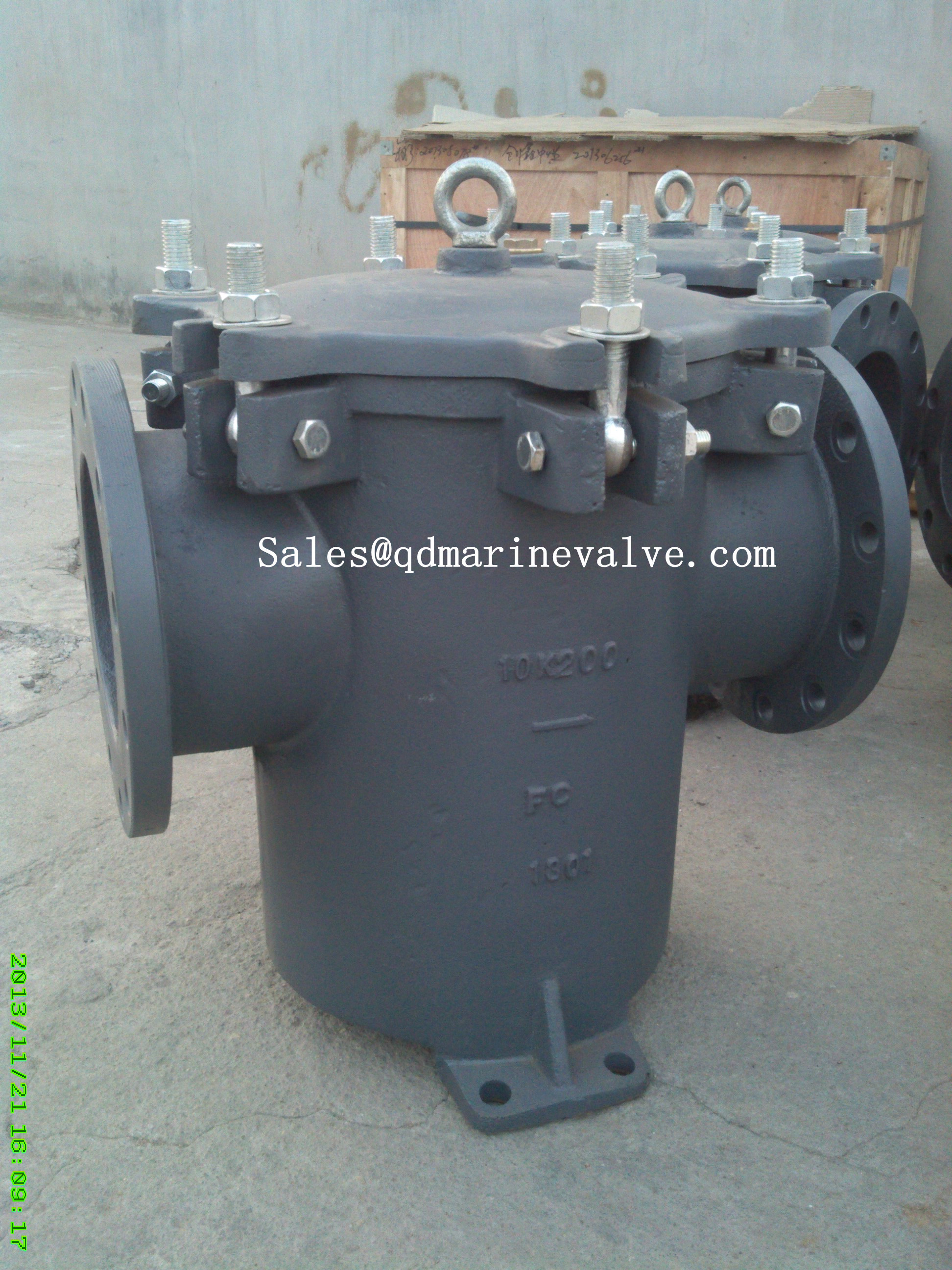 Big Size DN10" Marine Can water filter, cast iron F7121