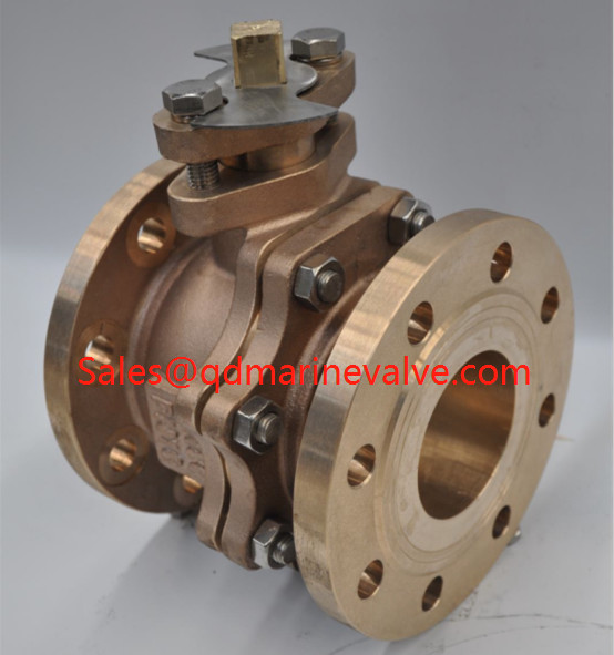 DIN standard Bronze Material Ball valve, flange type.BC6 material
