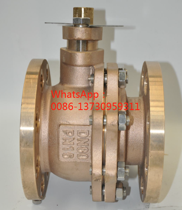 DIN standard Bronze Material Ball valve, flange type.BC6 material